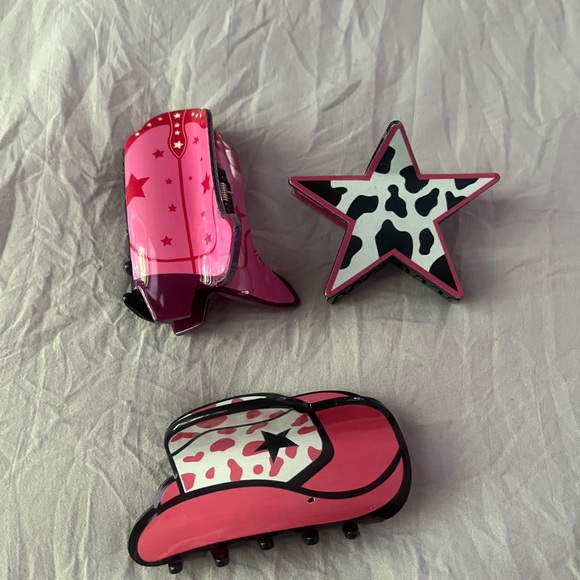 Accessories | Cowboy Hair Claw Clips Cowgirl Boot Hat Star Texas ...